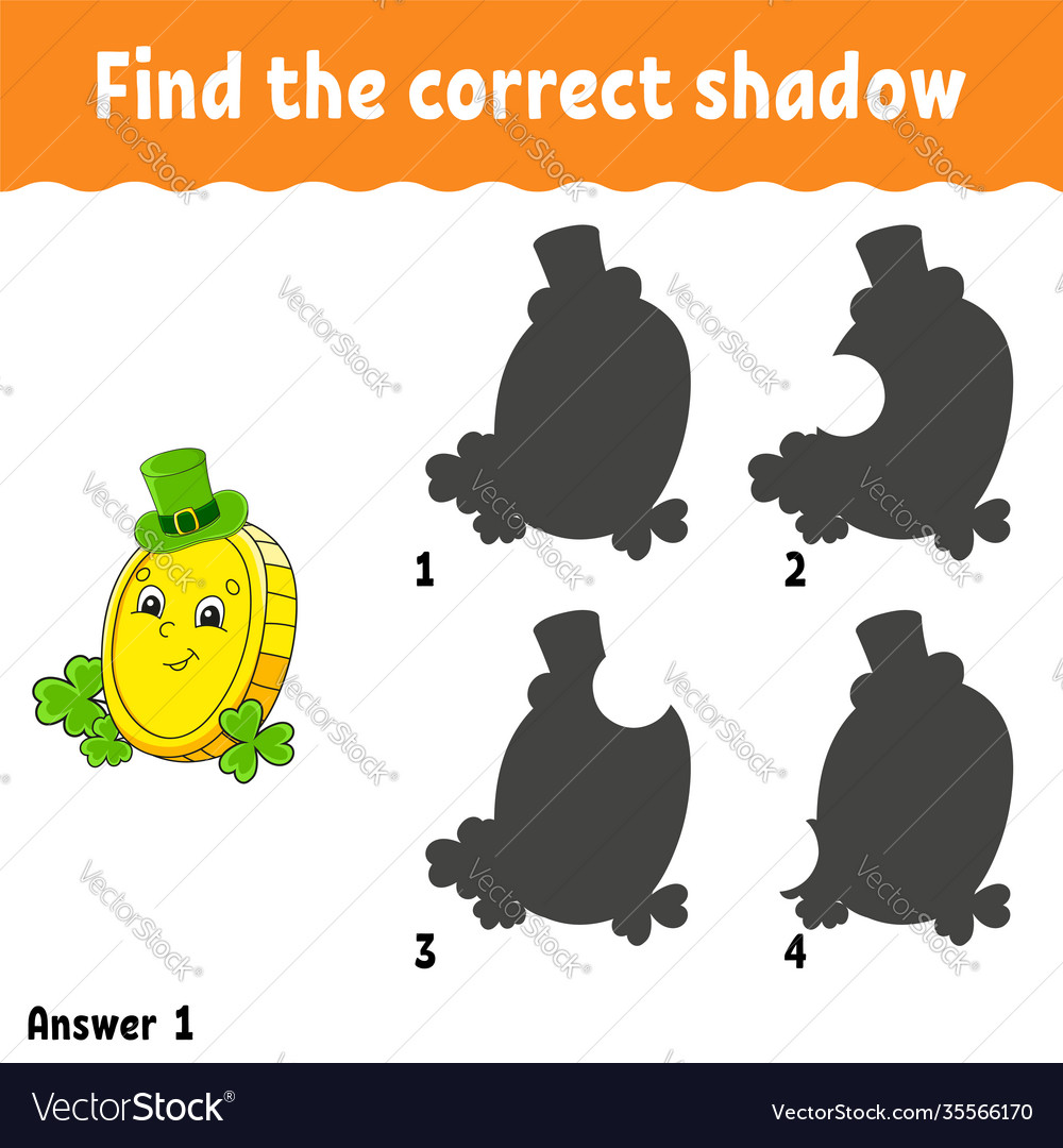 Find correct shadow education developing Vector Image