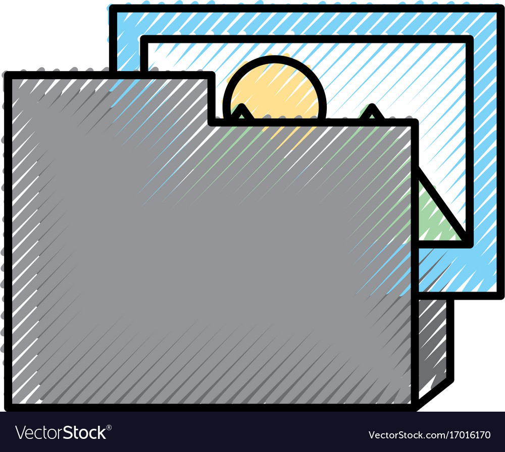 Folder document with picture Royalty Free Vector Image