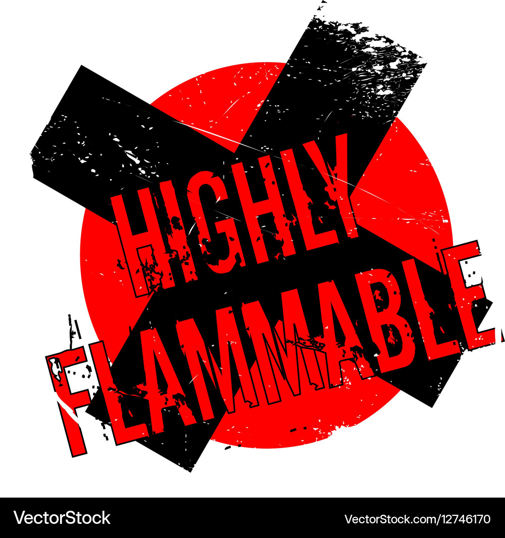 Highly Flammable rubber stamp Royalty Free Vector Image