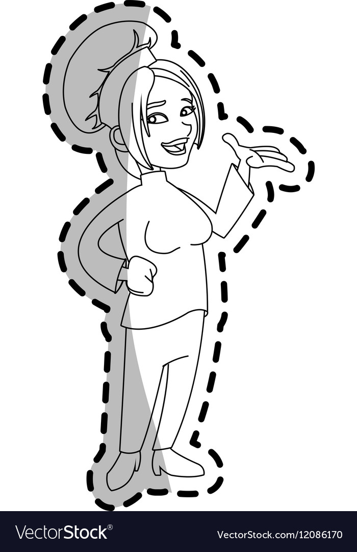 Isolated Female Chef Cartoon Design Royalty Free Vector