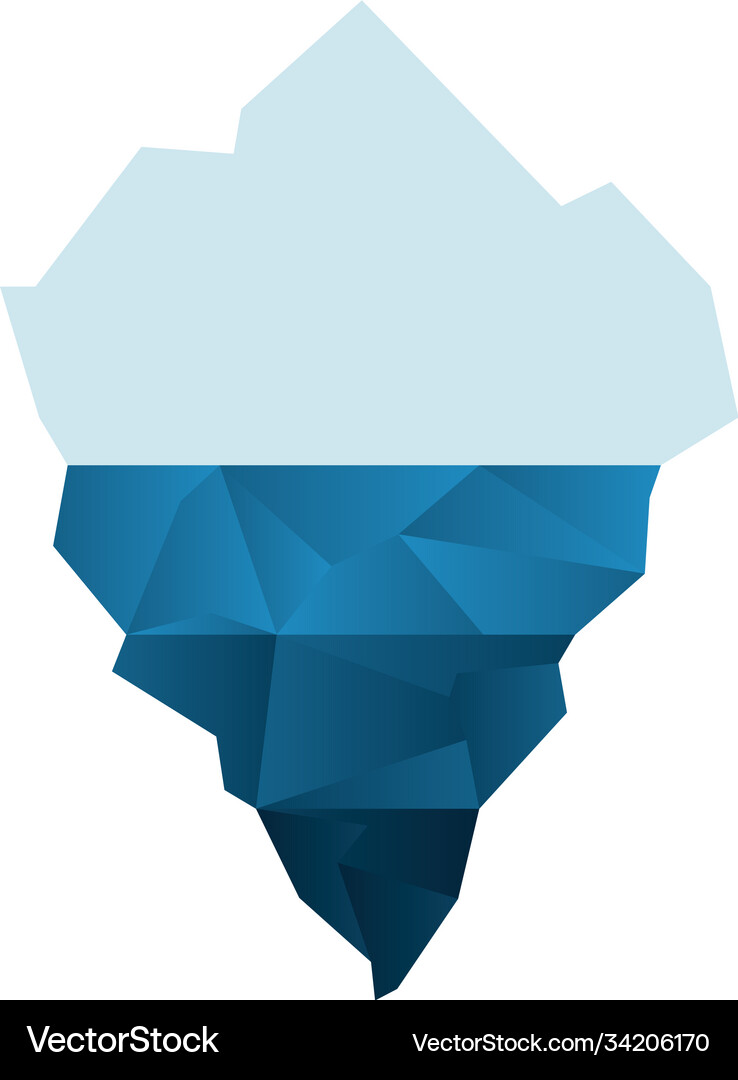 Isolated iceberg white and blue design Royalty Free Vector