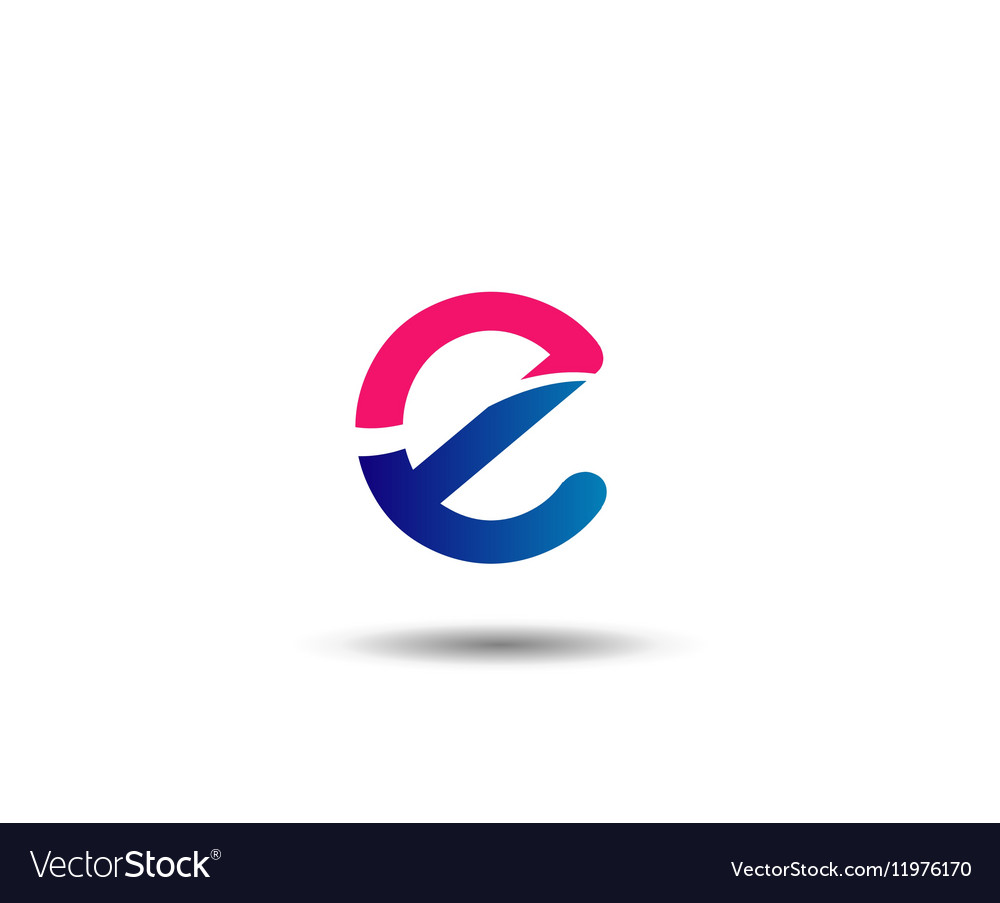 Letter E logo icons design template elements Vector Image