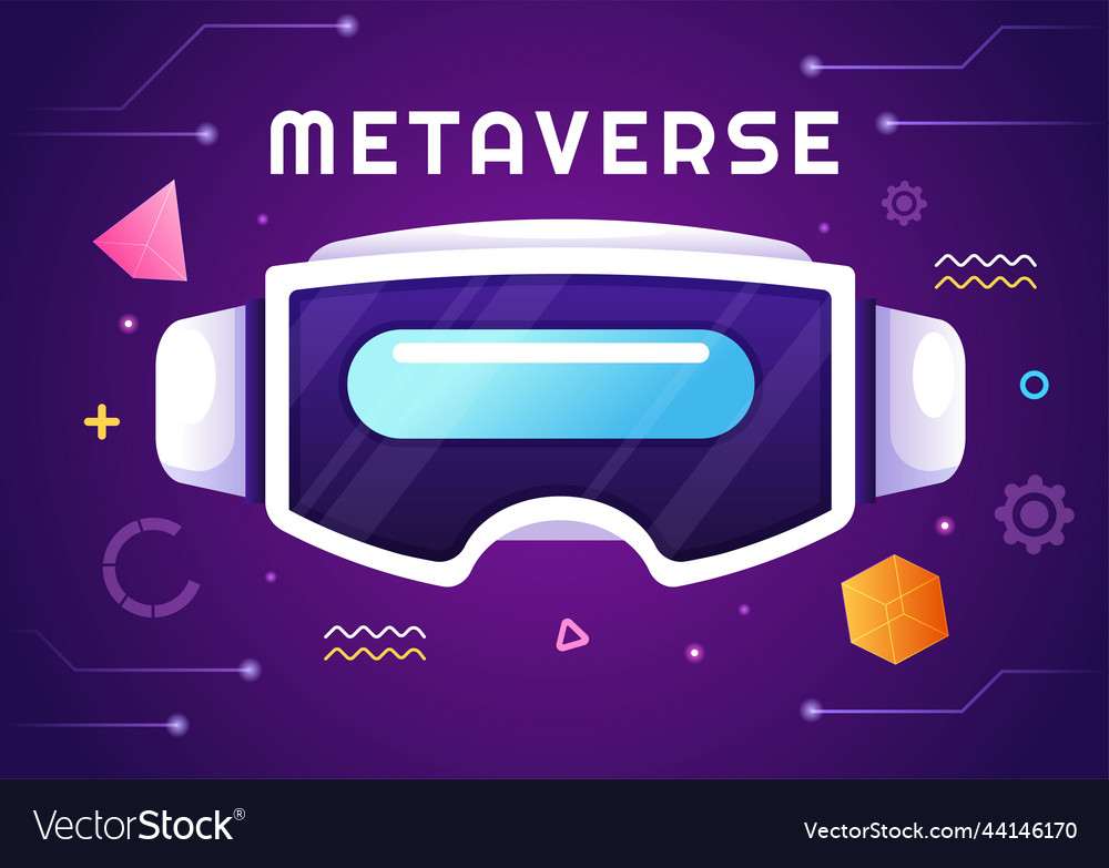 Metaverse digital virtual reality technology Vector Image