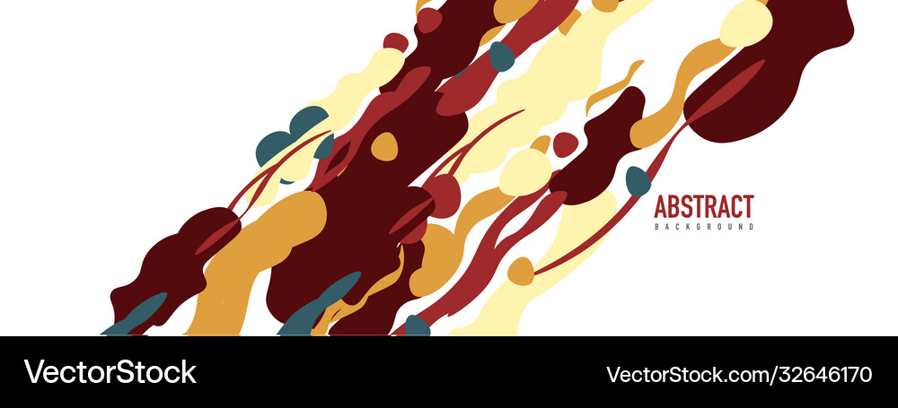 Trendy liquid style shapes abstract design Vector Image