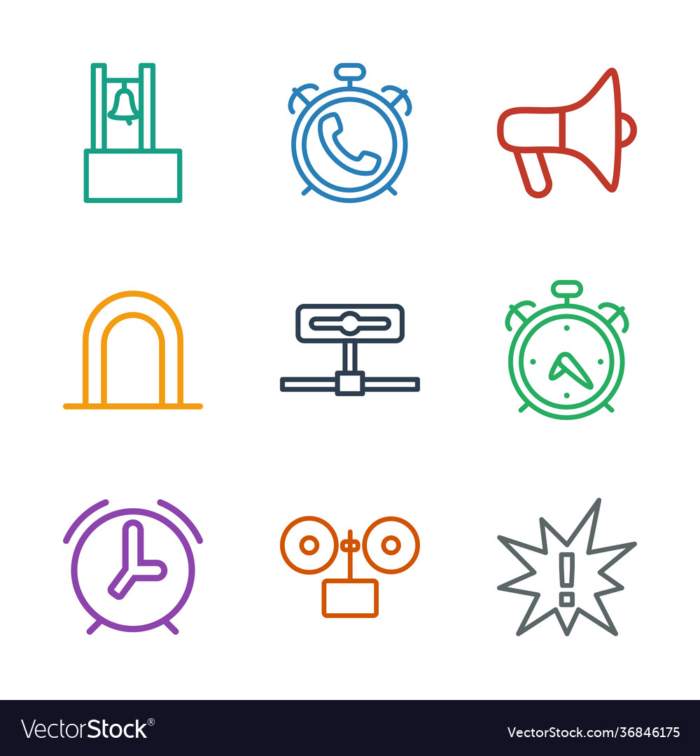 9 alert icons Royalty Free Vector Image - VectorStock