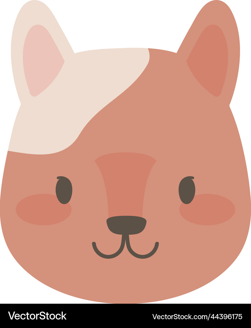 Cow face cute animal Royalty Free Vector Image