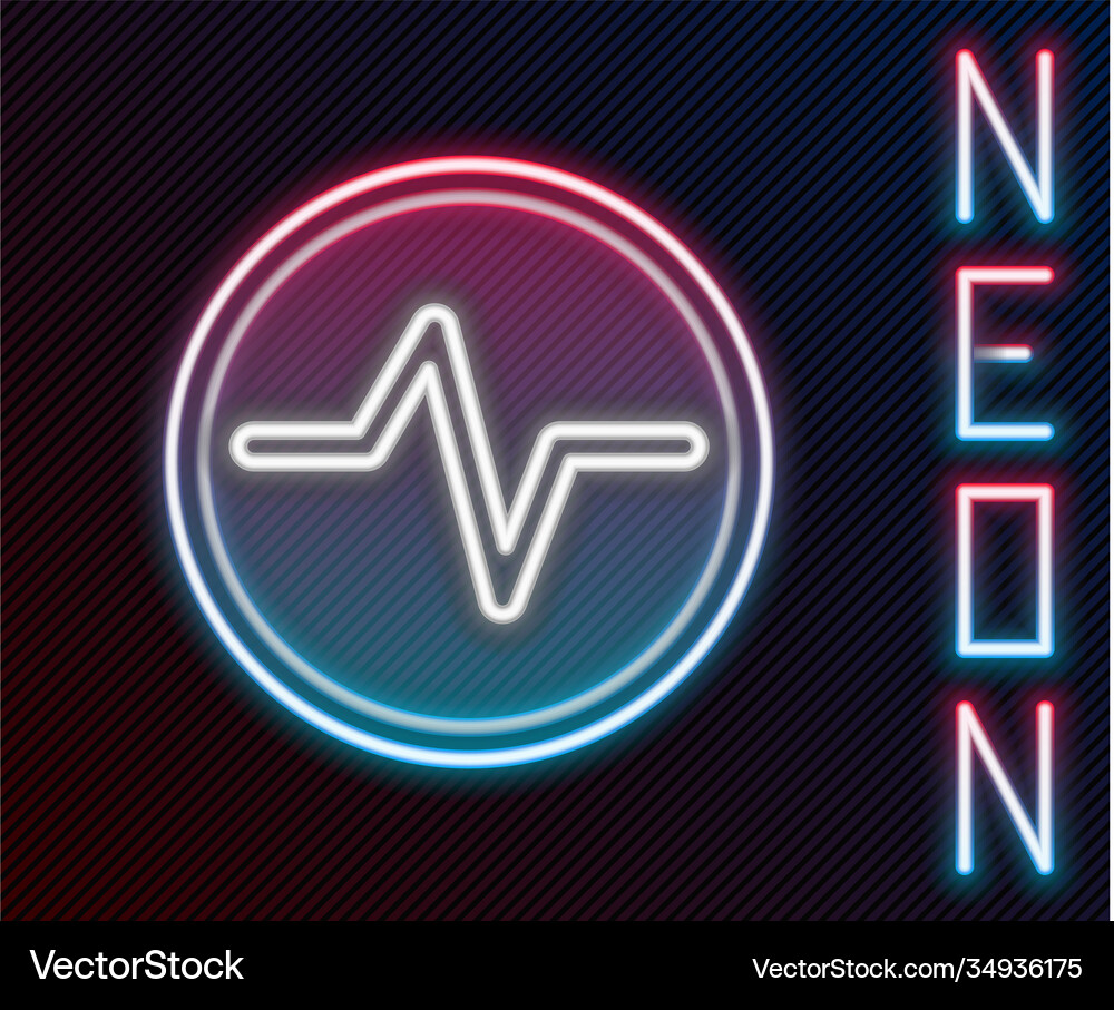 Glowing neon line electric circuit scheme icon Vector Image