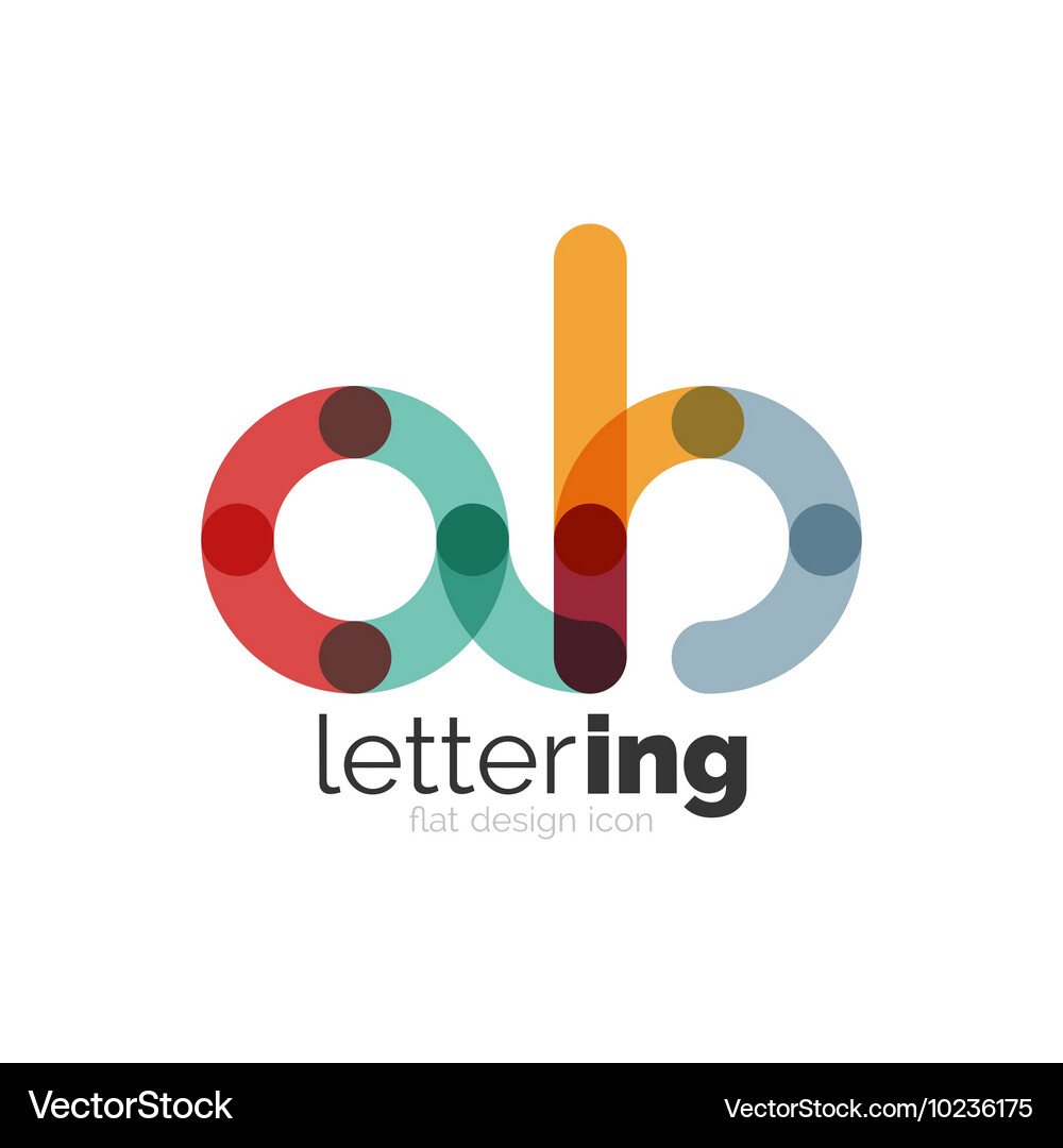 Letter logo business icon Royalty Free Vector Image