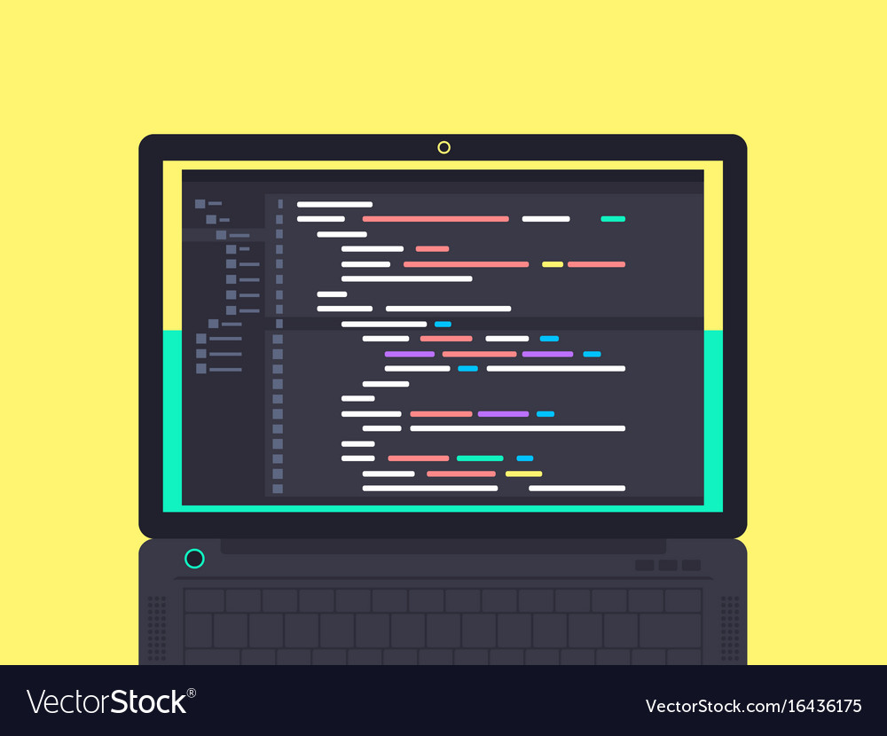 Programming and coding concept Royalty Free Vector Image