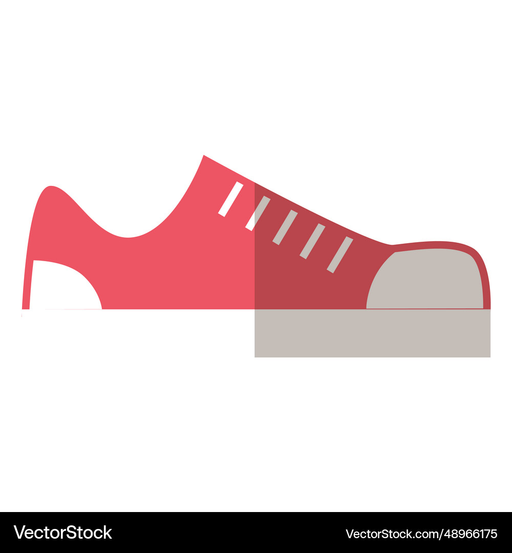 Red shoes sneakers Royalty Free Vector Image - VectorStock
