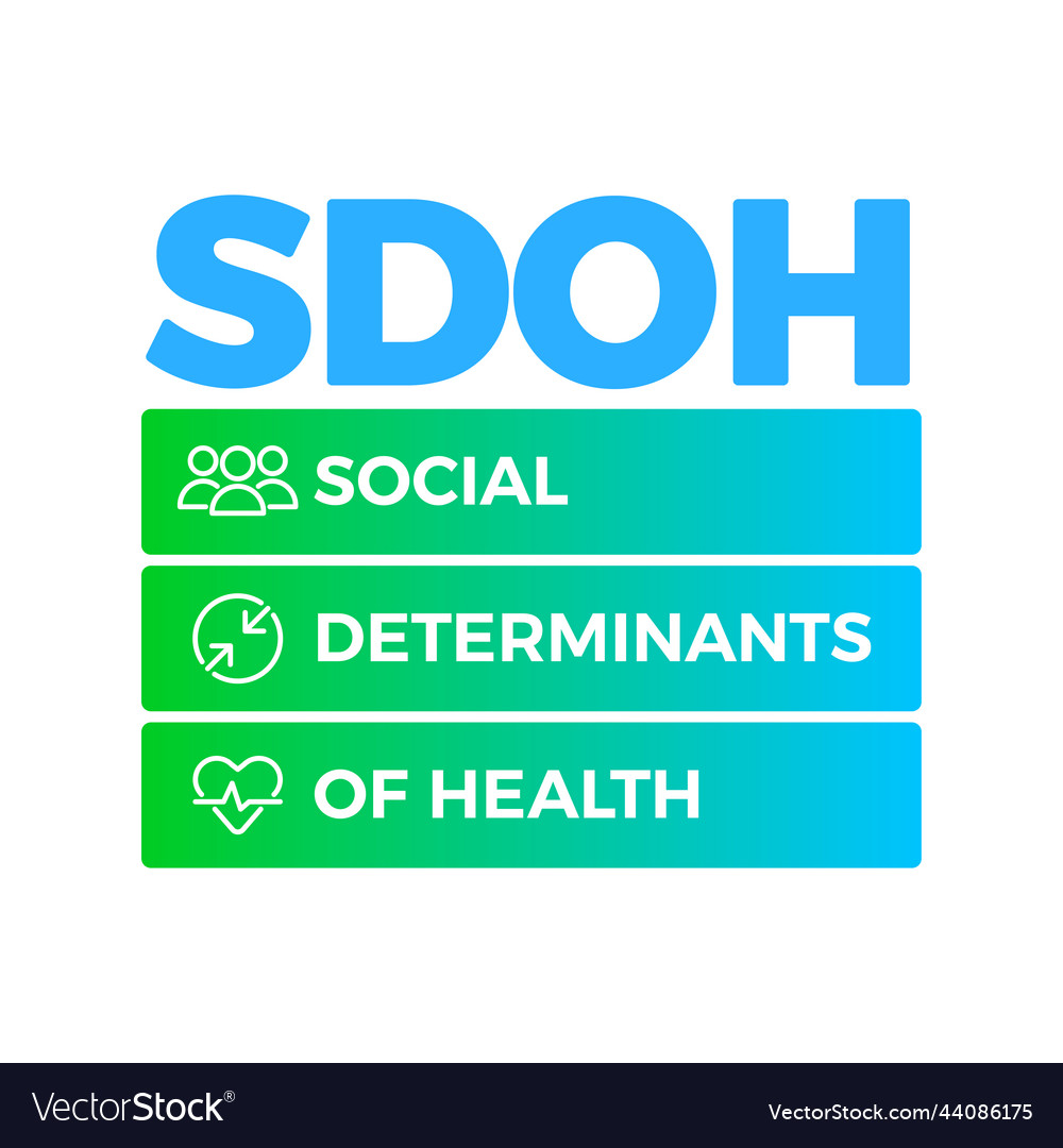 Sdoh - social determinants of health infographic Vector Image