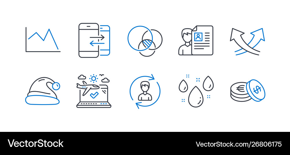 Set business icons such as euler diagram Vector Image