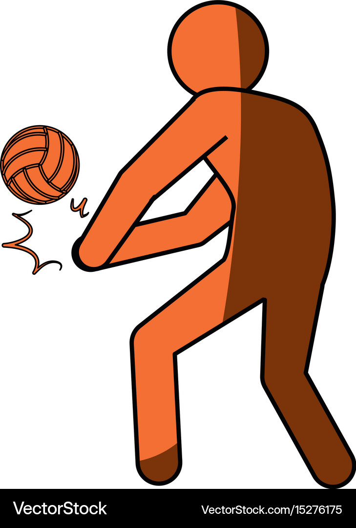 Volleyball player pictograph Royalty Free Vector Image