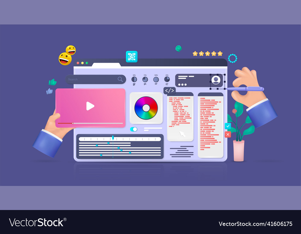 Web development design ui ux app website Vector Image