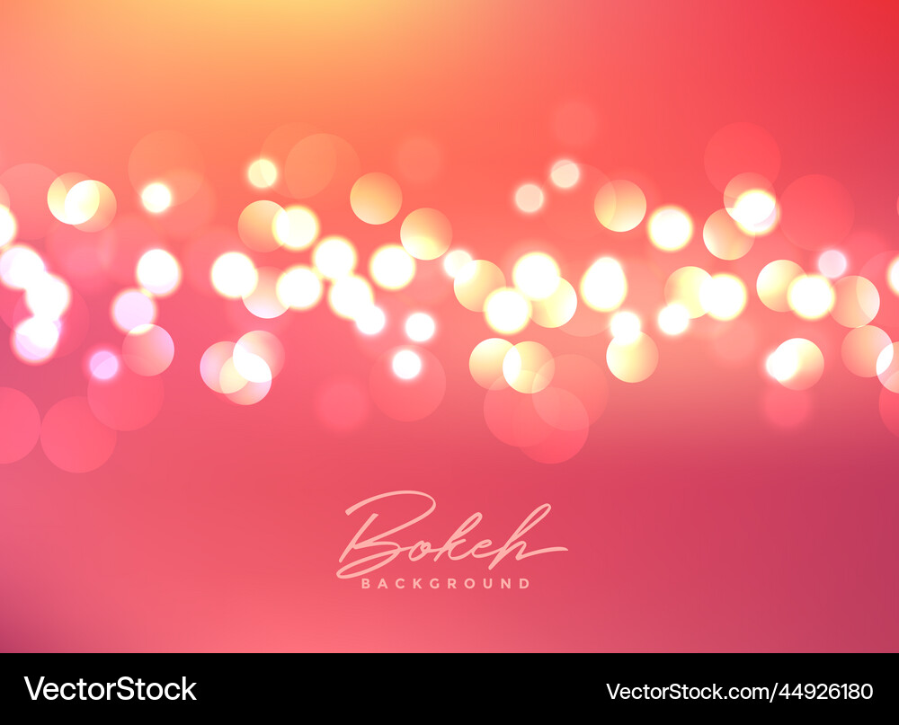 Beautiful bokeh lights festive background Vector Image
