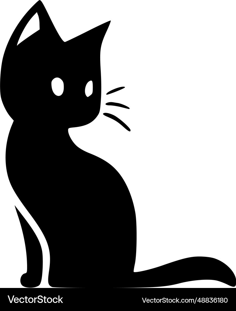 Cat - minimalist and simple silhouette Royalty Free Vector