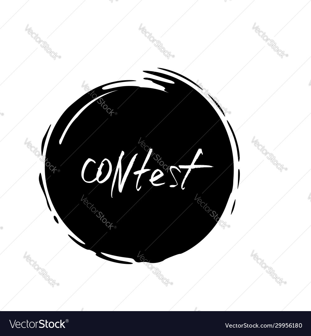 Contest hand drawn text stylized word Royalty Free Vector