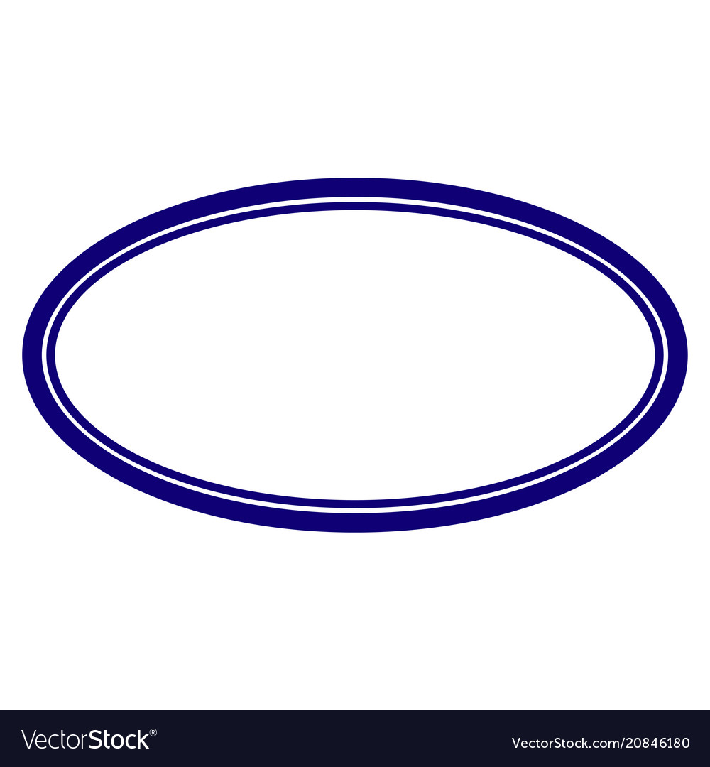 Double Oval Frame Template Royalty Free Vector Image