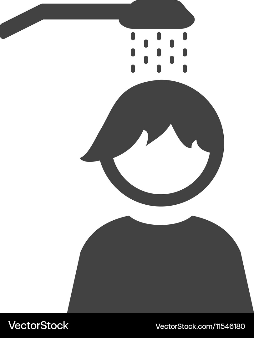 In the shower Royalty Free Vector Image - VectorStock