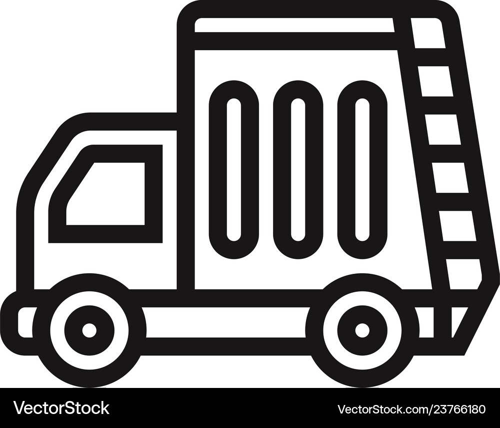 Recycling truck icon Royalty Free Vector Image