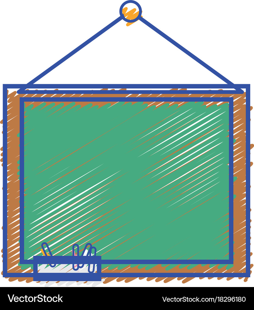 School blackboard with wood frame design Vector Image
