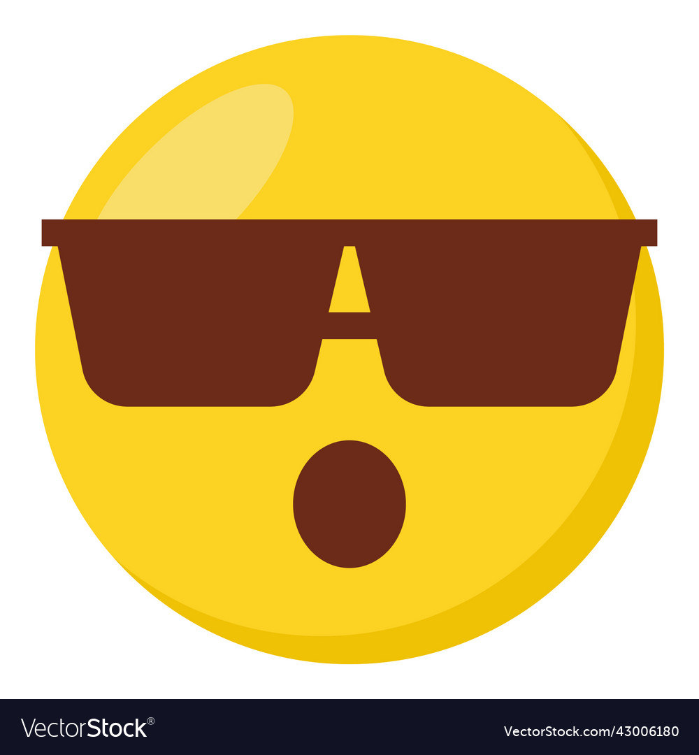Sunglasses Face Royalty Free Vector Image Vectorstock