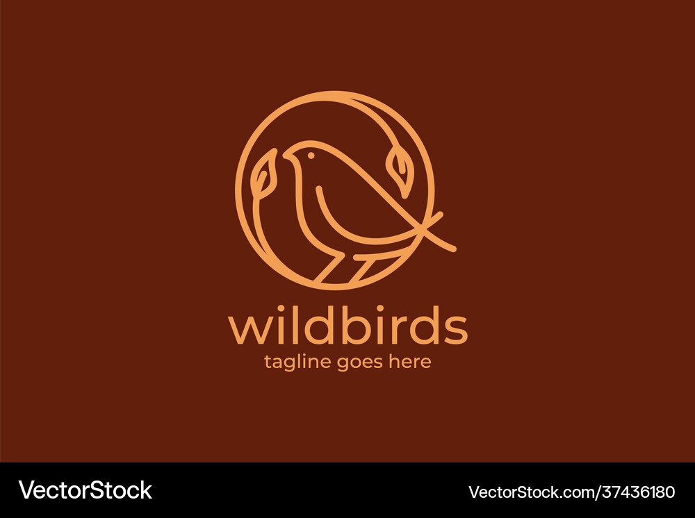 Wild bird logo Royalty Free Vector Image - VectorStock