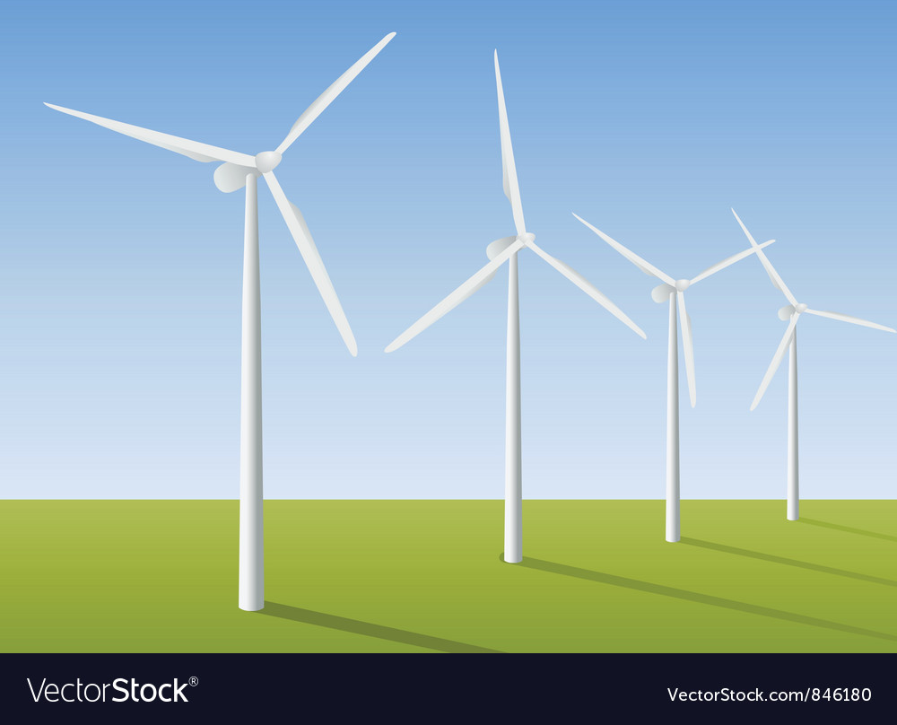Wind generators Royalty Free Vector Image - VectorStock