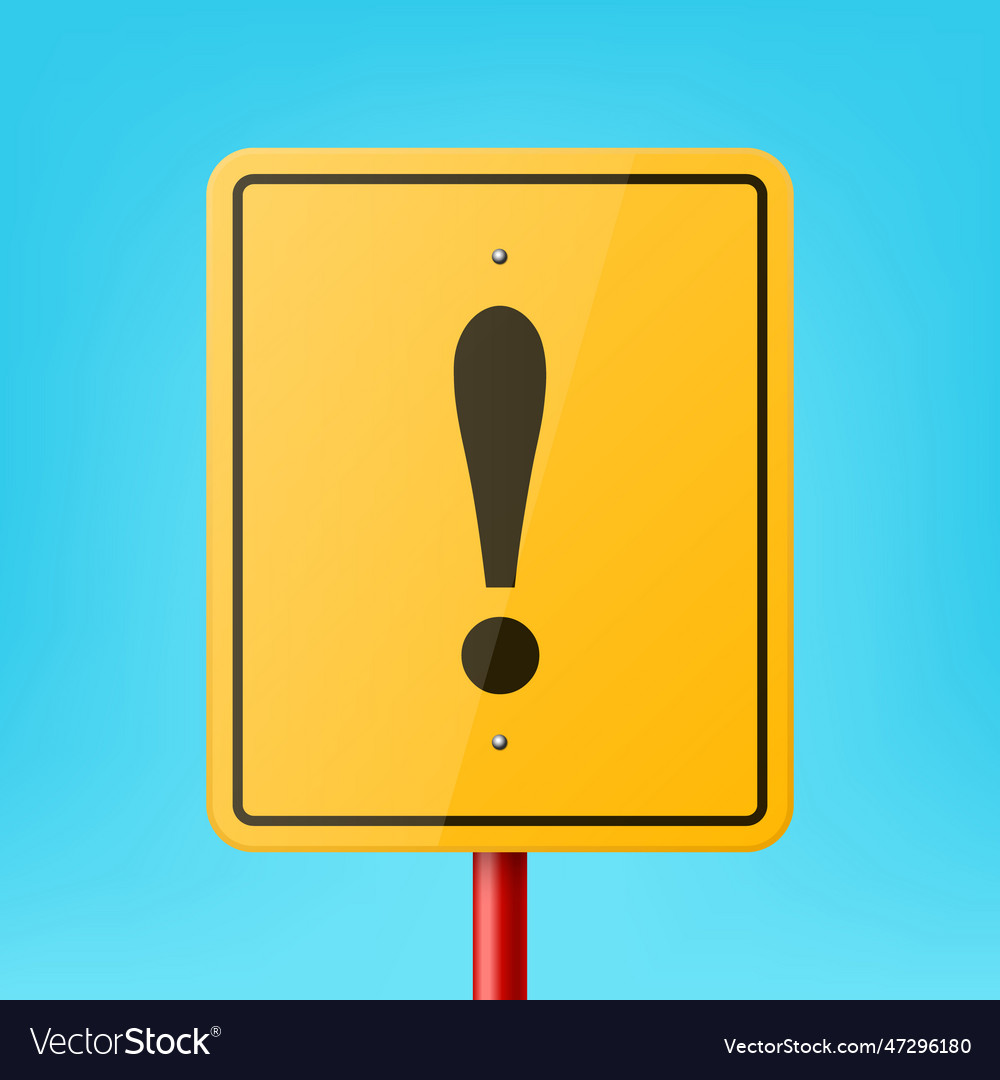Yellow rectangular road sign frame Royalty Free Vector Image Yellow rectangular road sign frame Royalty Free Vector Image