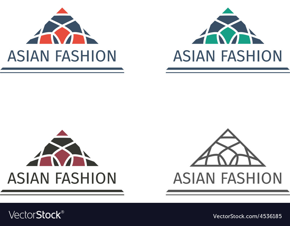Asian logo templates Royalty Free Vector Image