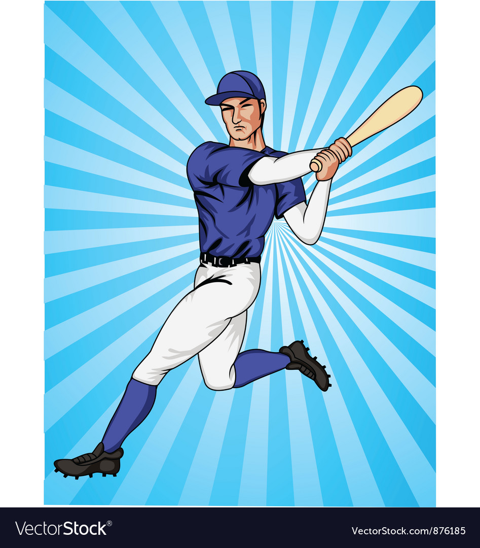 Baseball player Royalty Free Vector Image - VectorStock
