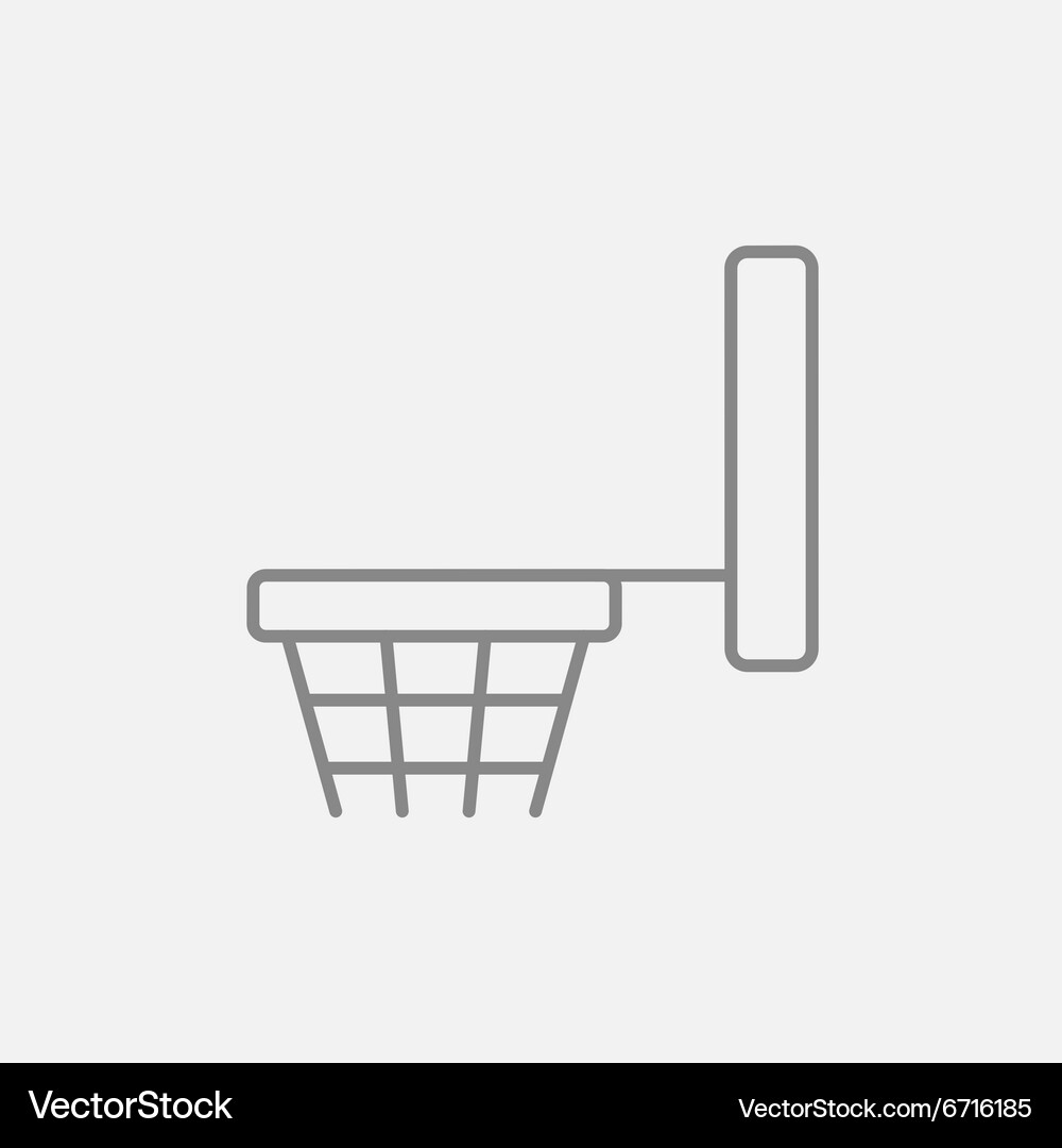 Basketball hoop line icon Royalty Free Vector Image