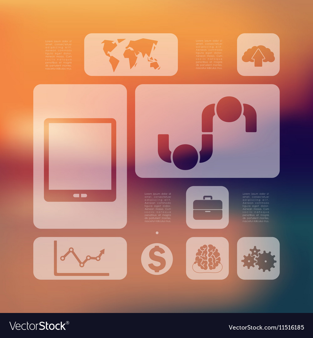 Business infographic with unfocused background Vector Image Business infographic with unfocused background Vector Image