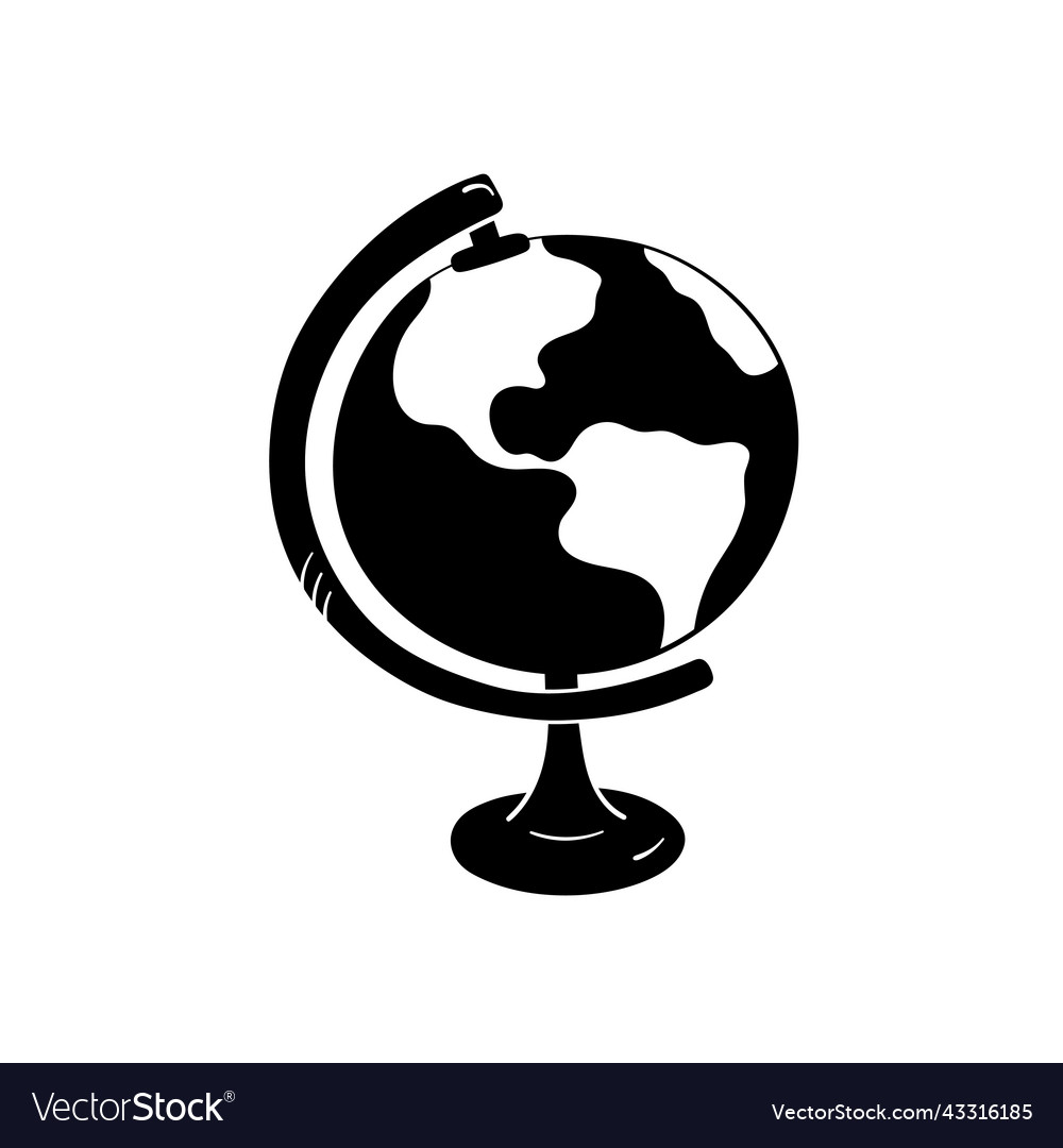 Globe earth in simple style Royalty Free Vector Image