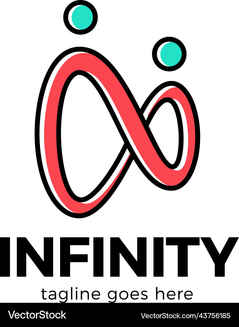 Infinity two man or people logo design inspiration
