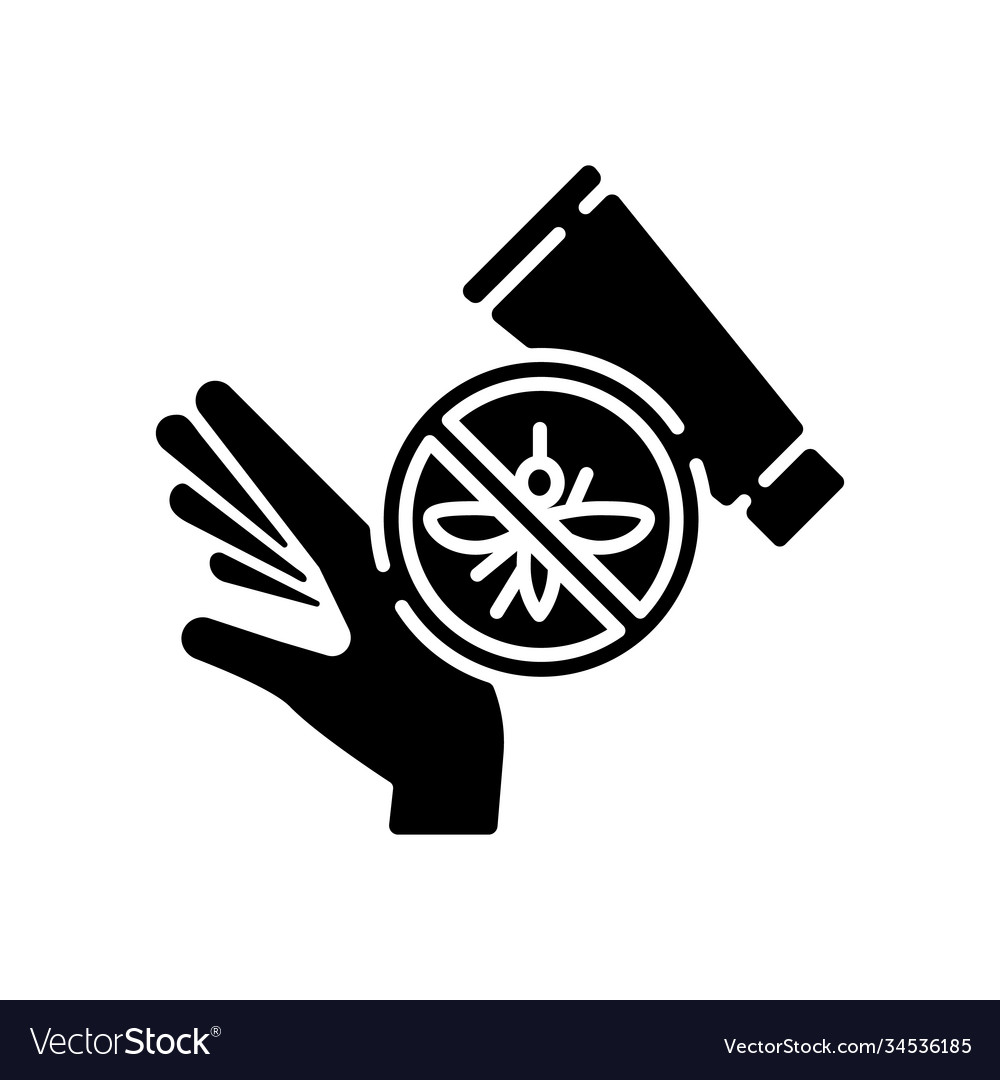 Insect bites cream black glyph icon Royalty Free Vector Insect bites cream black glyph icon Royalty Free Vector