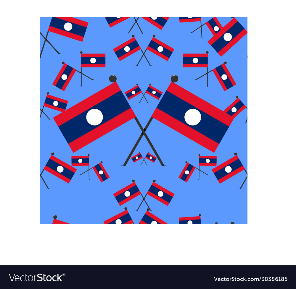 Laos pattern flags Royalty Free Vector Image - VectorStock