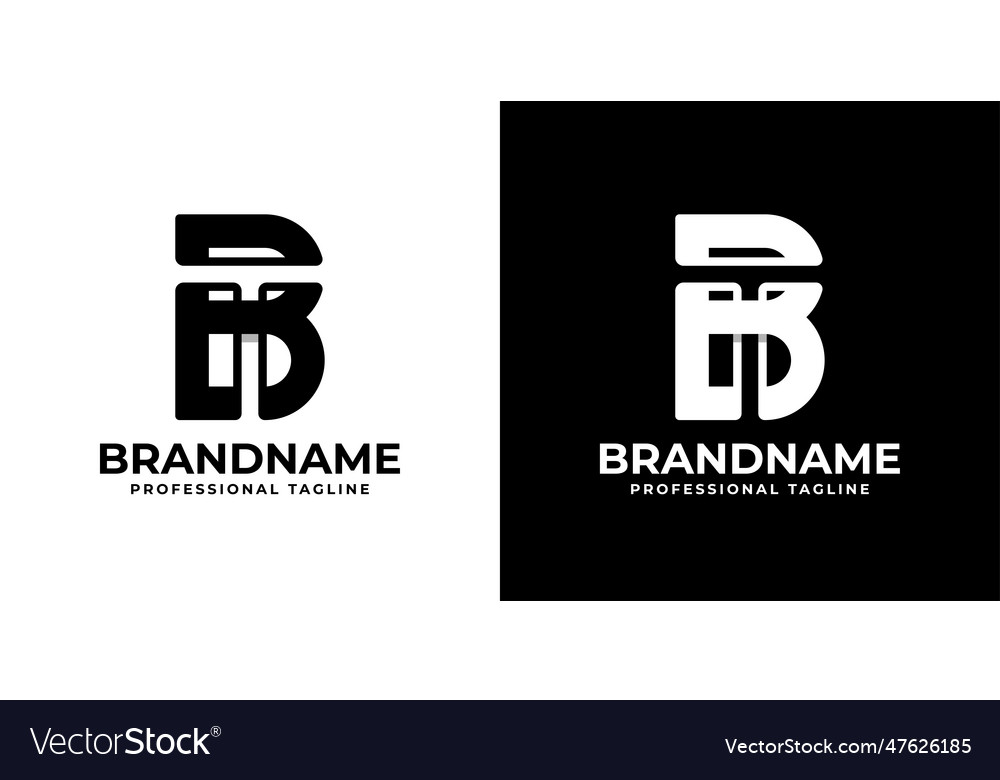Letter bt or tb monogram logo suitable for any Vector Image