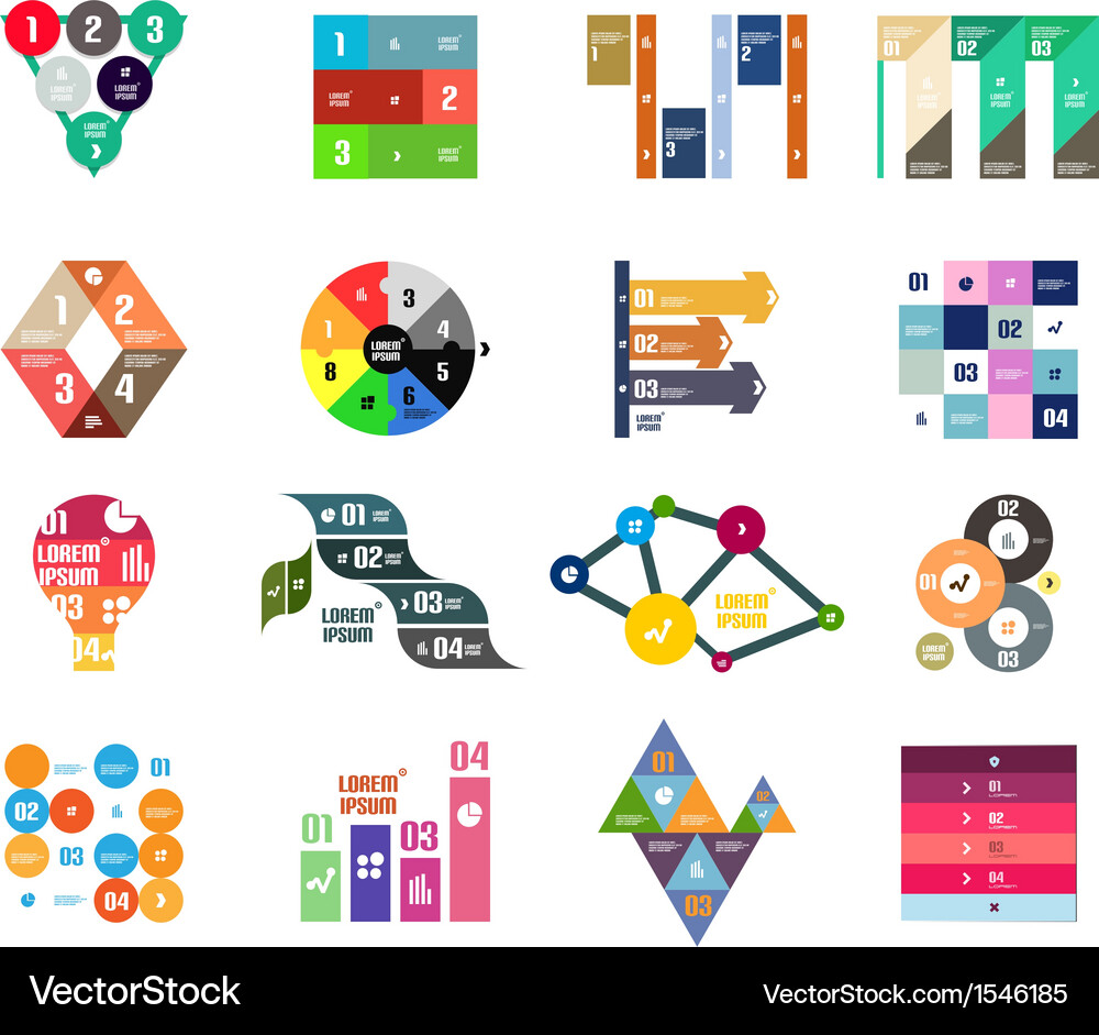 Set of infographic templates Royalty Free Vector Image
