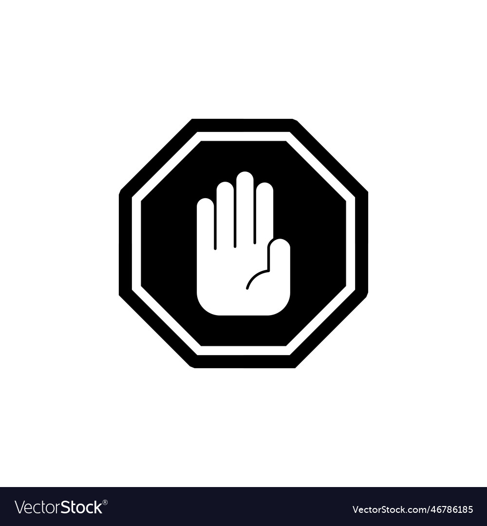 Stop icon stop road sign hand stop icon Royalty Free Vector