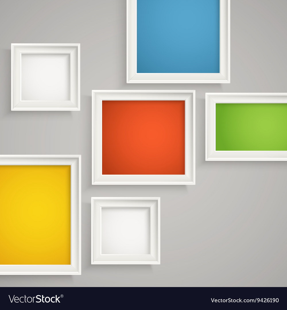Abstract background of color boxes template Vector Image