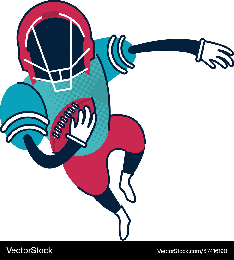 American football player Royalty Free Vector Image