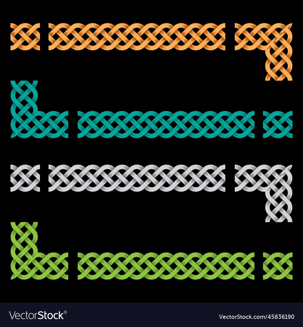 Celtic seamless design elements Royalty Free Vector Image