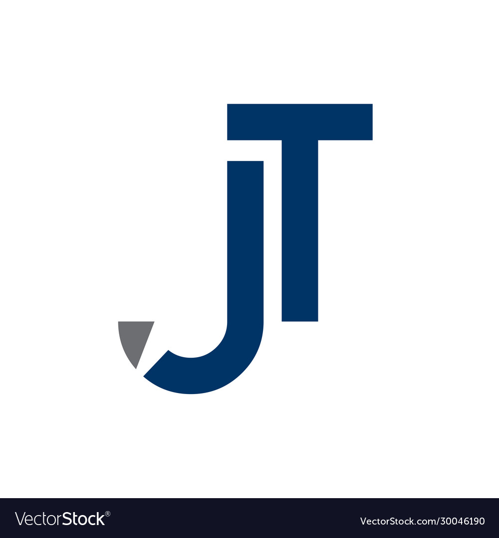 Creative letter jt logo design template initial Vector Image