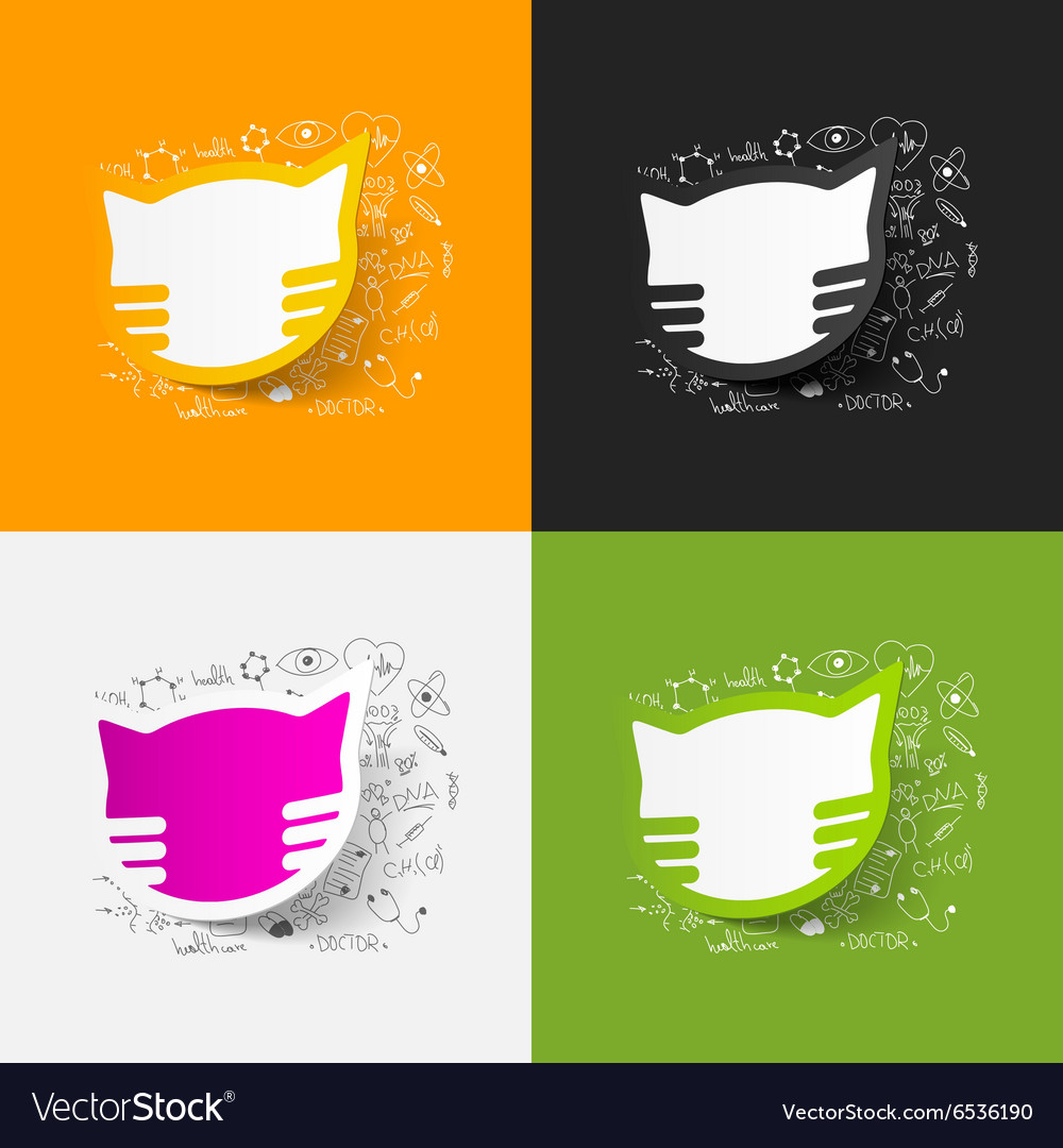 Drawing Medical Formulas Cat Royalty Free Vector Image