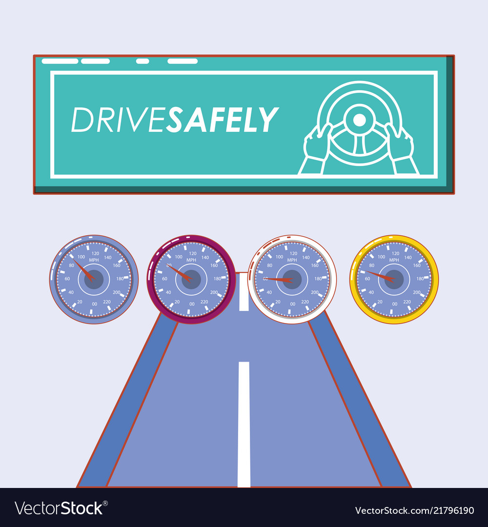 Drive safely design Royalty Free Vector Image - VectorStock