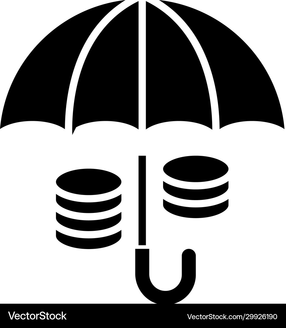 Law protection black icon concept Royalty Free Vector Image