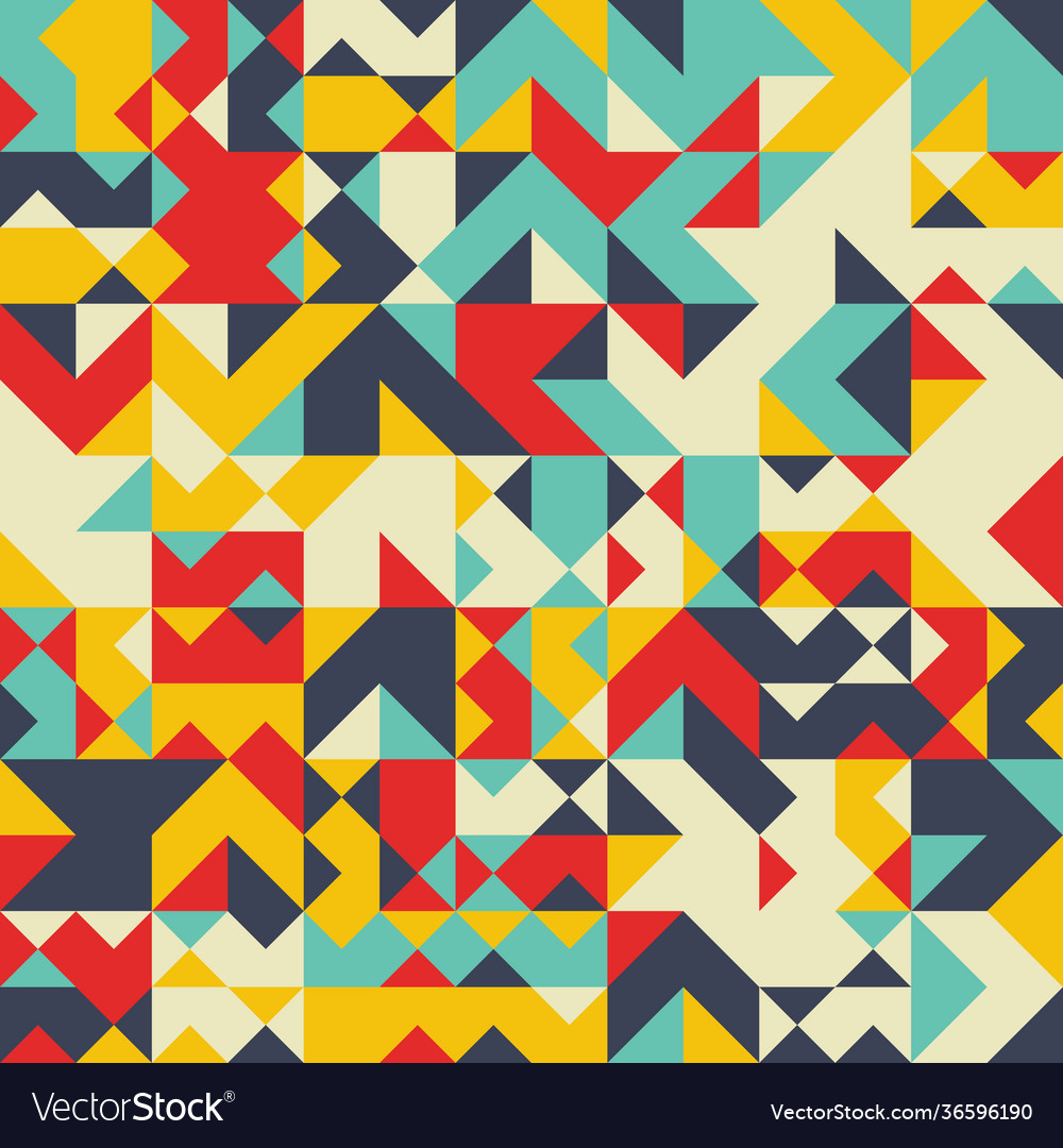 Mosaic abstract pattern design Royalty Free Vector Image
