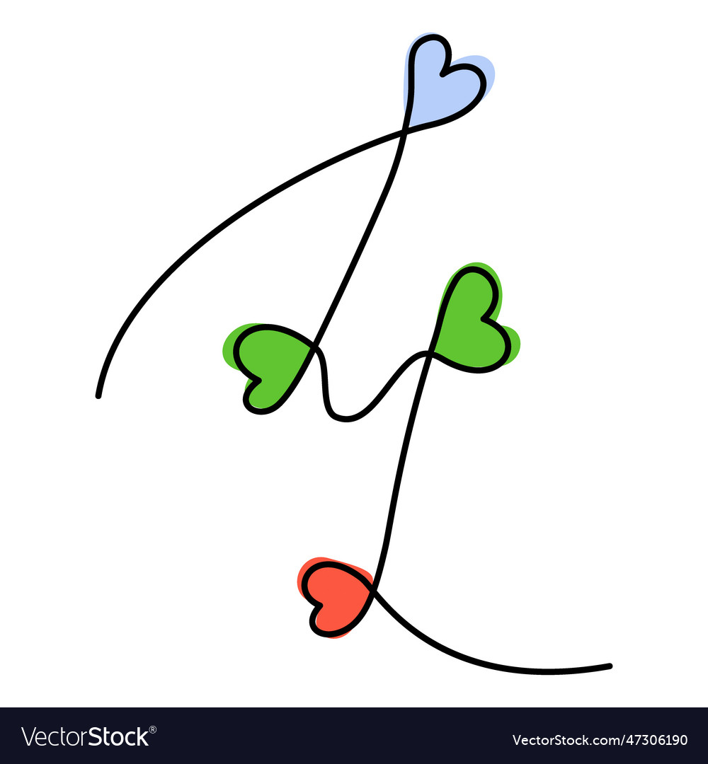 Number 4 handwritten in one continuous line Vector Image Number 4 handwritten in one continuous line Vector Image