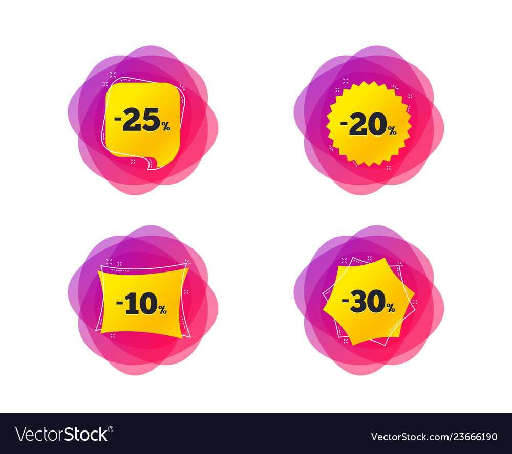 Sale discount icons special offer price signs Vector Image